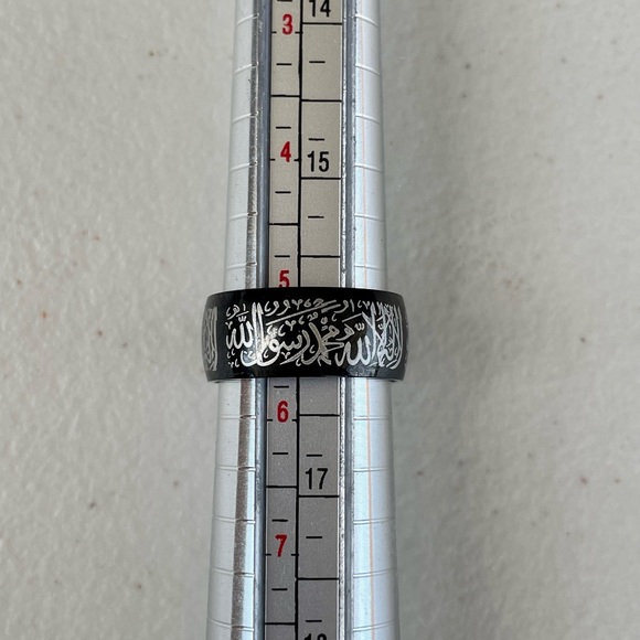Jewelry | Black Engraved Islamic Ring | Poshmark